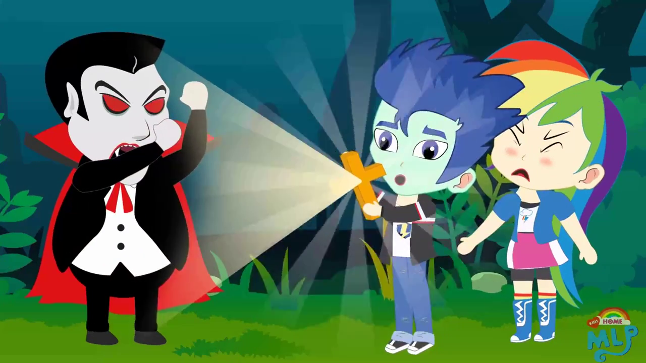 MLP Flash Sentry Fighting Dracula in a Dark Forest (7) | The Kim Newman ...